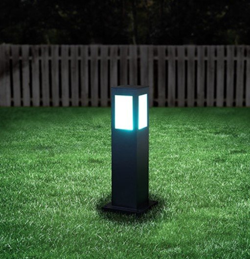 Synergy 21 Garden Bollard square 9W RGB+CCT 2.4G IP66 *Milight/Miboxer ...